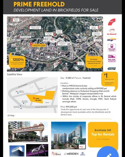 Residential Land for Sale in Brickfields (Kuala Lumpur) - Mike Tung