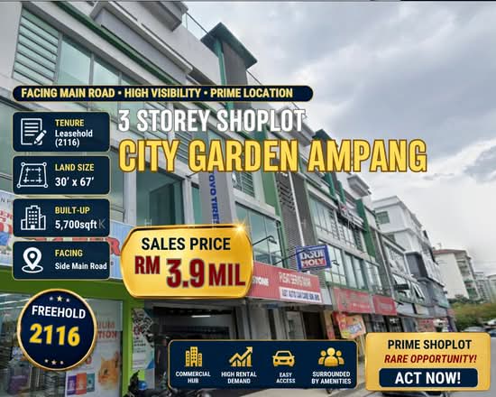 Shop for Sale in Ampang (Kuala Lumpur) - Kah Hee Chong